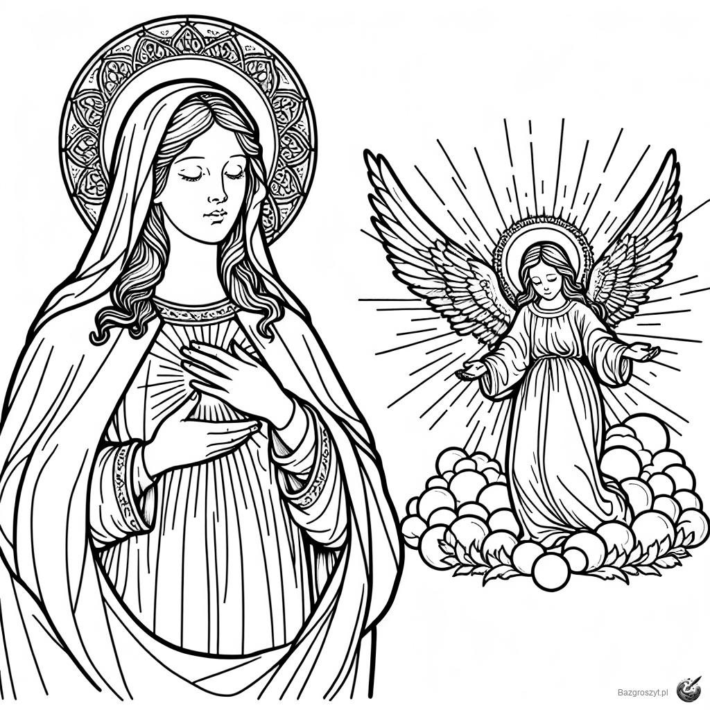 Kolorowanki maryja - Bazgroszyt.pl