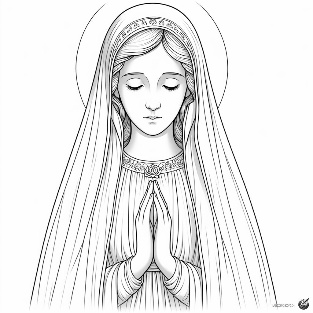 Kolorowanki matka boża - Bazgroszyt.pl