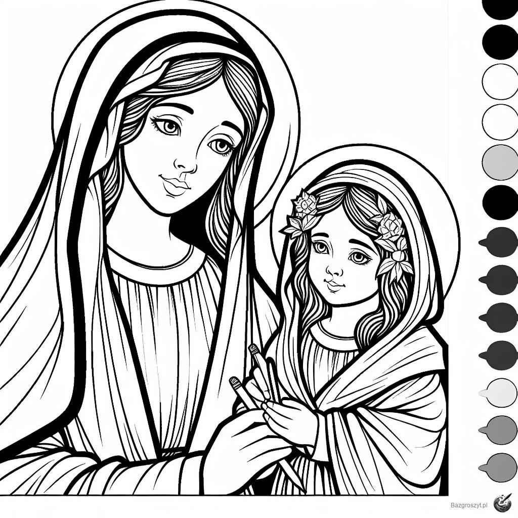 Kolorowanki maryja - Bazgroszyt.pl