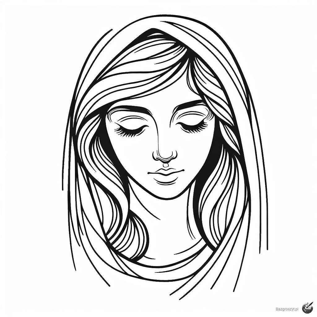 Kolorowanki matka boska - Bazgroszyt.pl